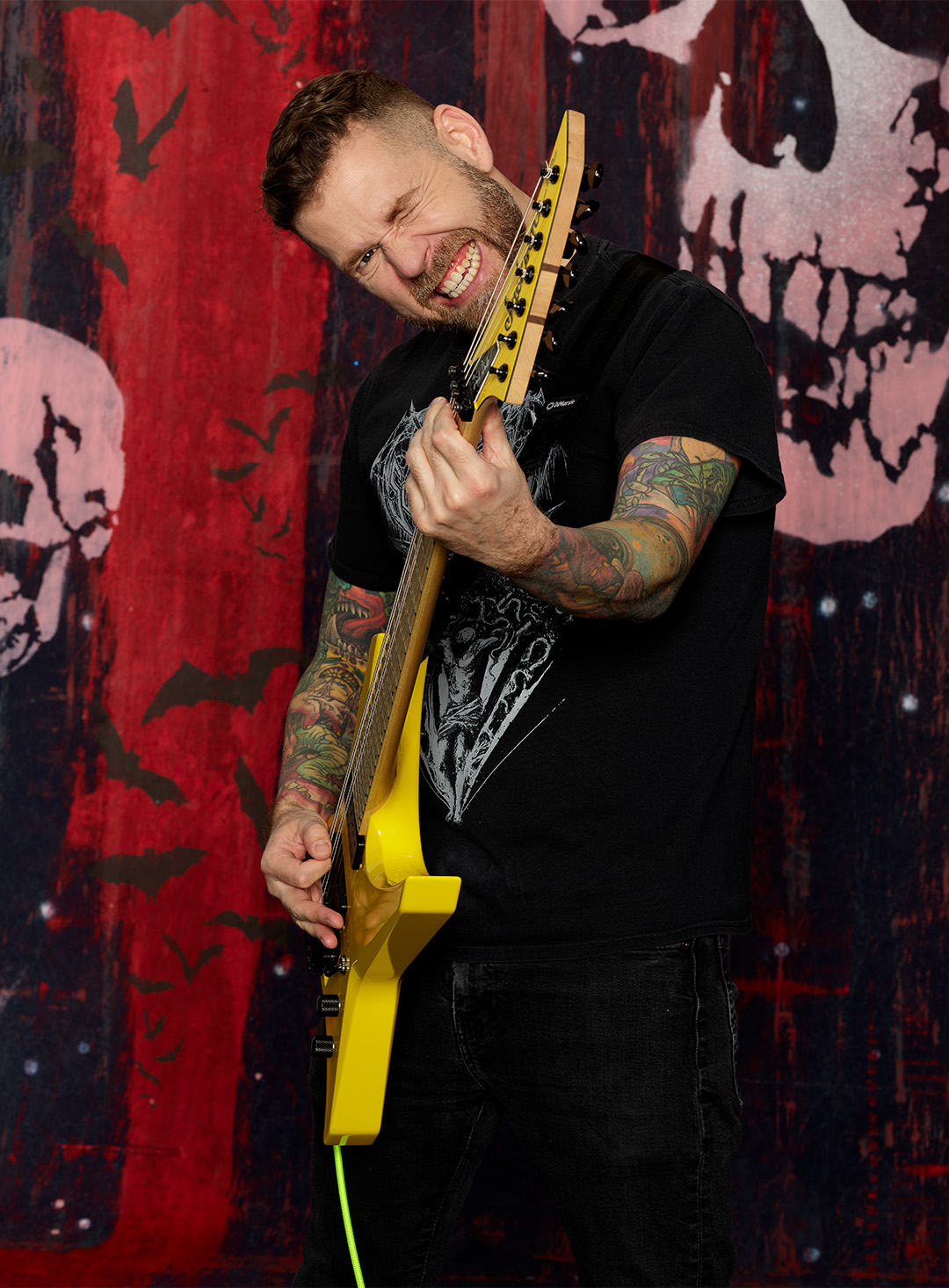 A church, a skate park, and a death metal band collide... Dave Davidson | DiMarzio